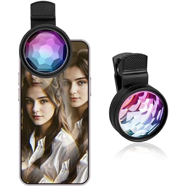 Kaleidoscope Prism Lens for iPhone & Android – Clip-On Multi-Refraction ...