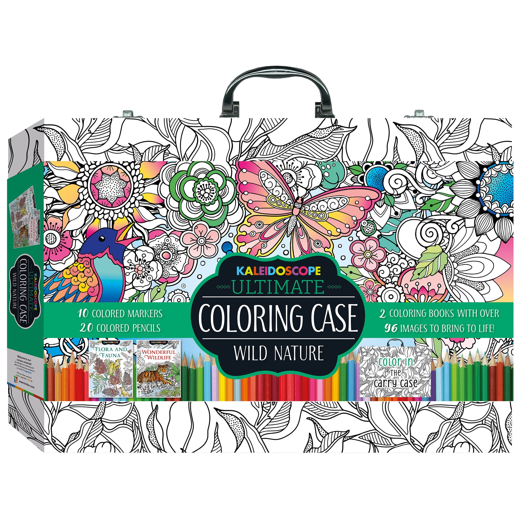 Kaleidoscope: Ultimate Coloring Nature Carry Case Art Kit W/ 2 Coloring ...