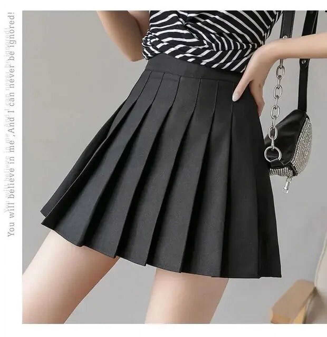 Kalevest Y2k Sweet Girl White Pleated Mini Skirts Women Korean Style High Waist School Short ...