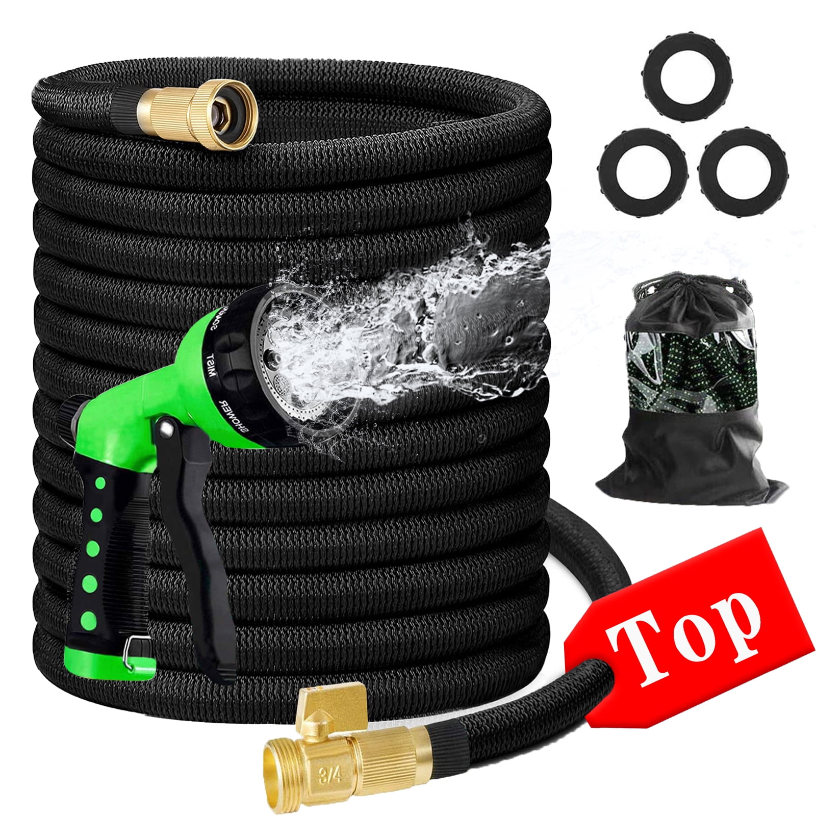 Kalgaden 50/75/100/150 ft Garden Expandable Garden Hose with 8 Function ...