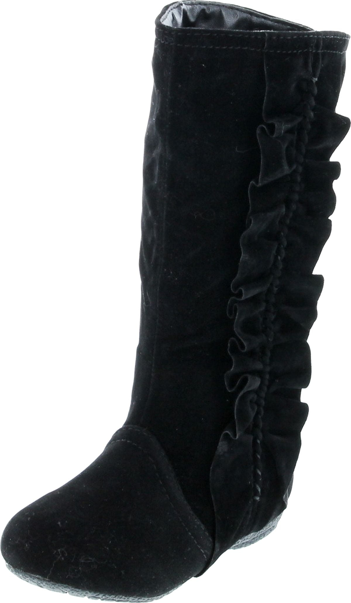 Kali Footwear Girls Event Jr Faux Suede Ruffle Boots - Walmart.com