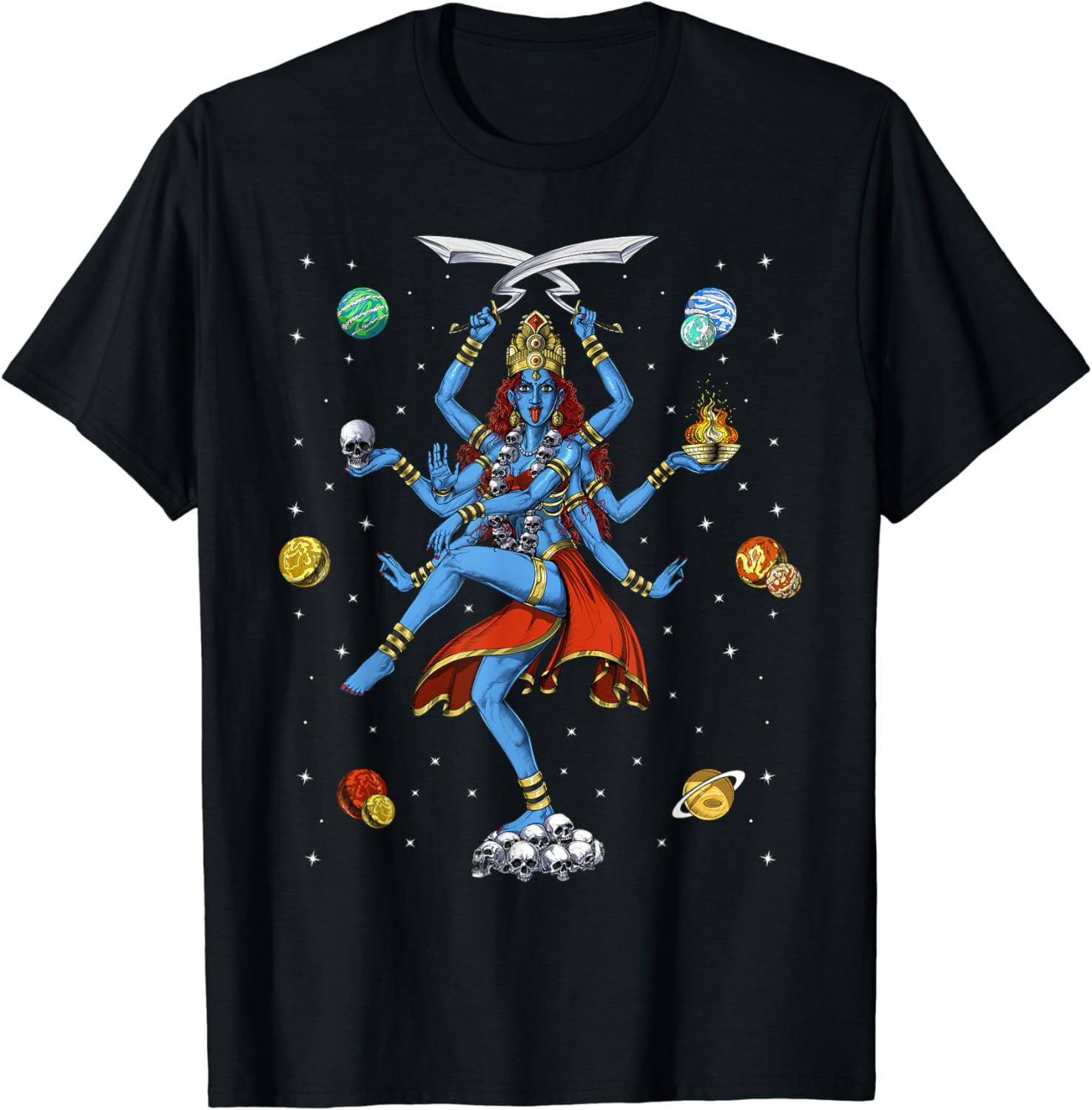 Kali Hindu Goddess Hinduism Deity God Spiritual Zen Yoga T-Shirt ...