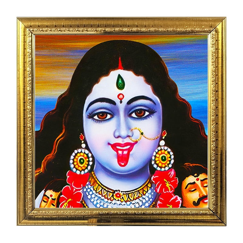 Kali Maa God Idol Photo Frame for Pooja Hindu Bhagwan Devi Devta Photo ...
