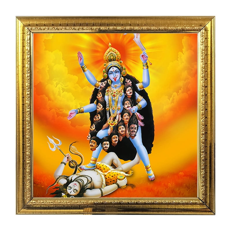 Kali Maa God Idol Photo Frame for Pooja Hindu Devi Devta Photo Frame ...
