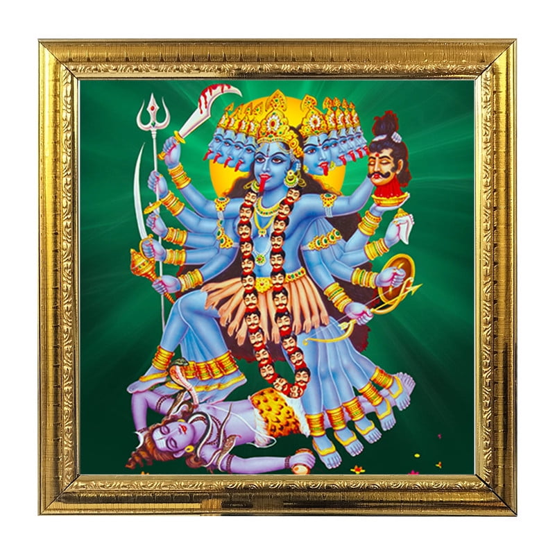 Kali Maa God Idol Photo Frame for Pooja Hindu Devi Devta Photo Frame ...