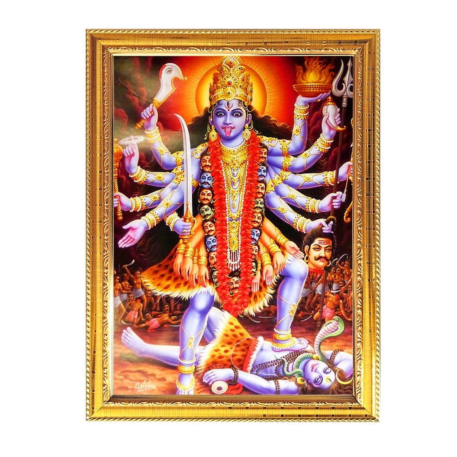 Kali Mata Goddess Photo Frame Hindu Worship Puja Temple House Warming ...