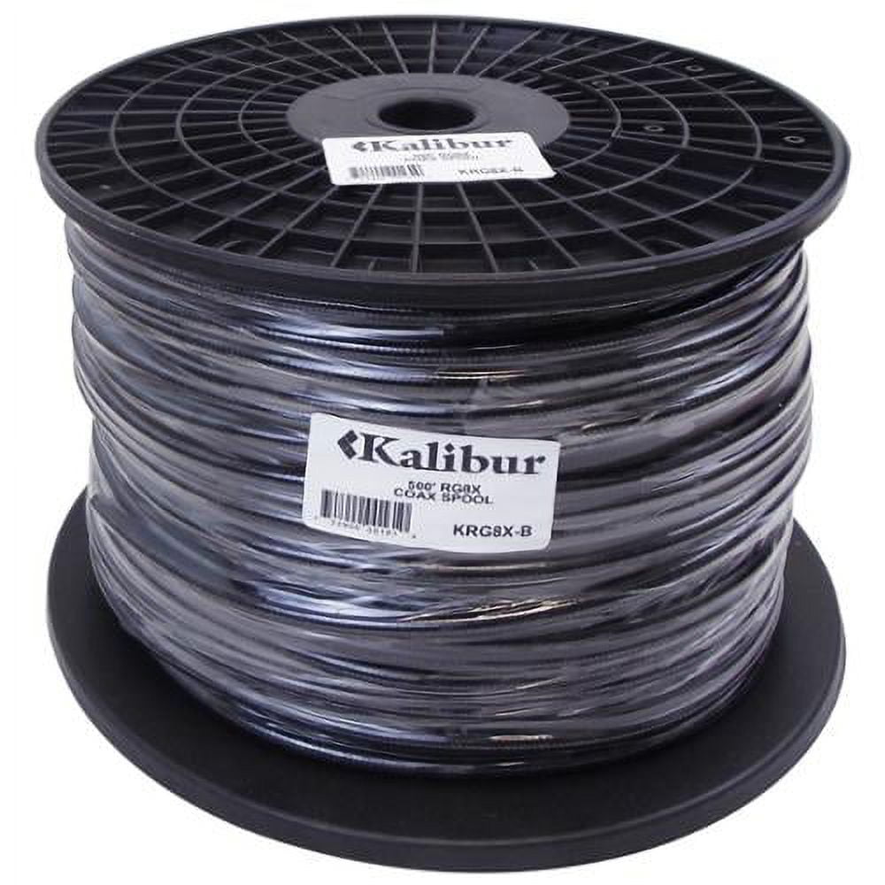 Kalibur 500 ft. Spool of RG8X Coax Cable with 90 Percent Shield, Black ...