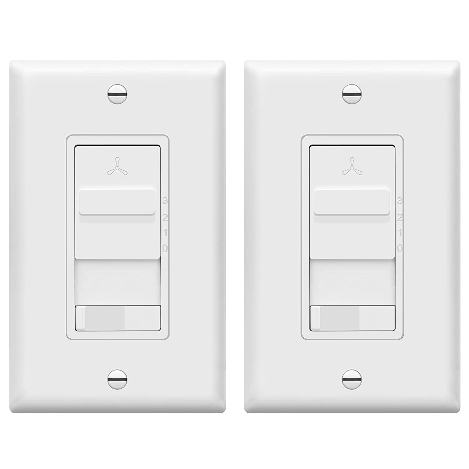 Kalide Combo Light Switch With 3-Speed Fan Control, Light And Fan ...