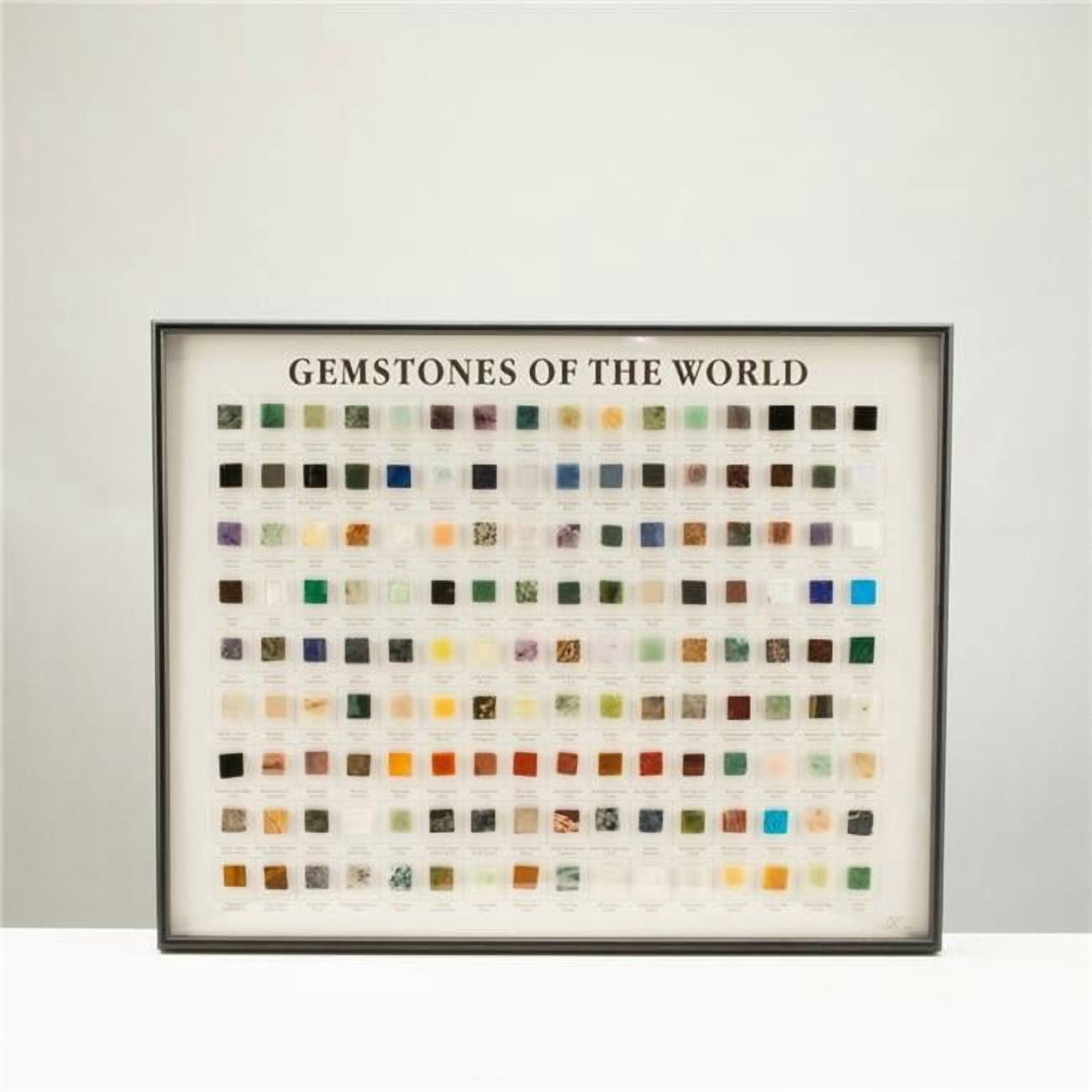 Kalifano GSC-F 21 in. Gemstone Chart Frame with Country References ...