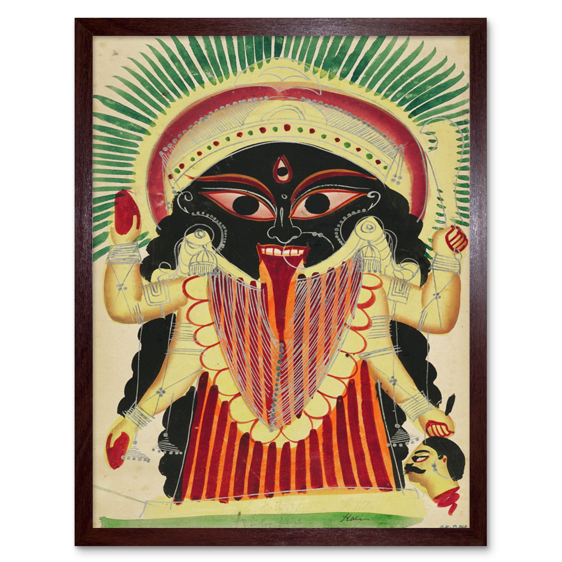 Kalighat Kolkata Calcutta West Bengal India Kali Framed Wall Art ...
