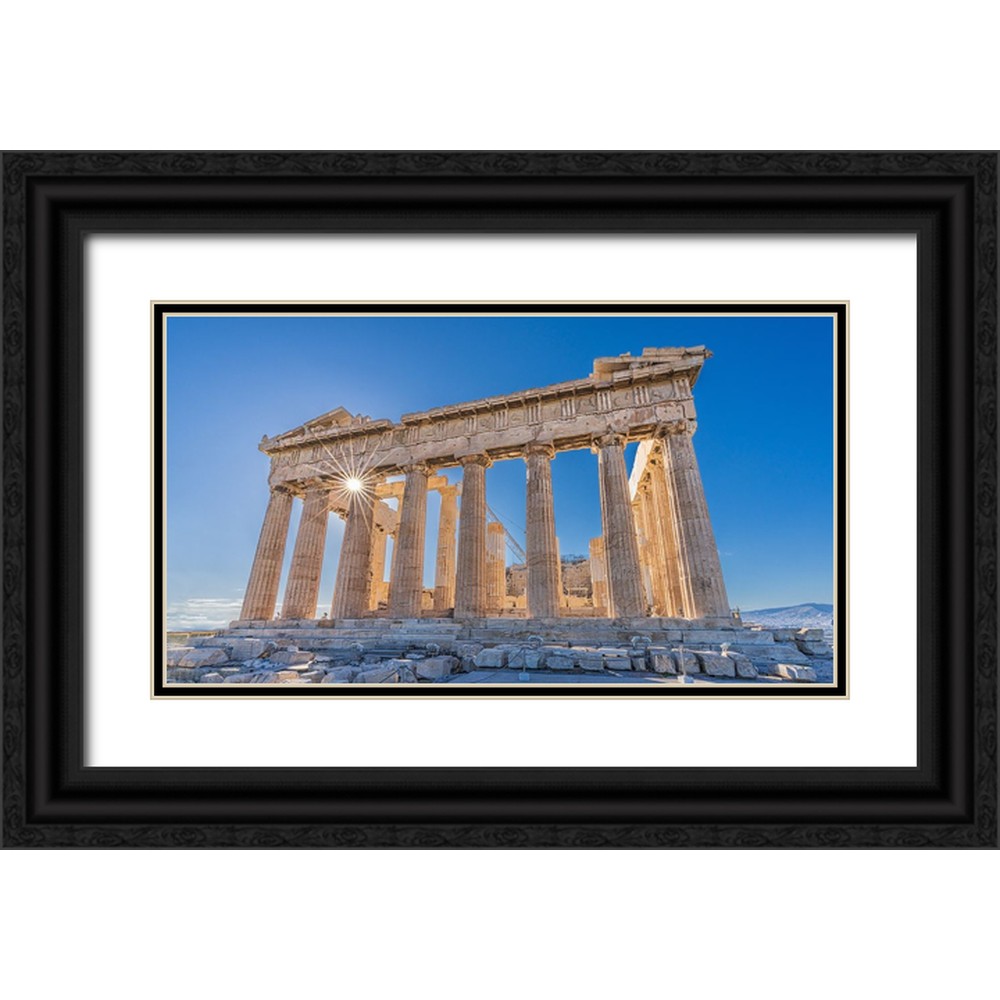 Kalika, Michael 24x15 Black Ornate Wood Framed with Double Matting ...