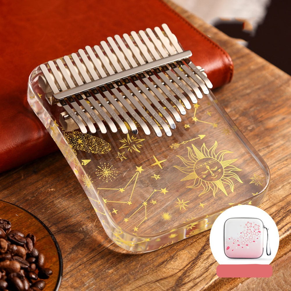 Gerich Kalimba 17Keys Constellation Style Transparent Thumb with Parts ...