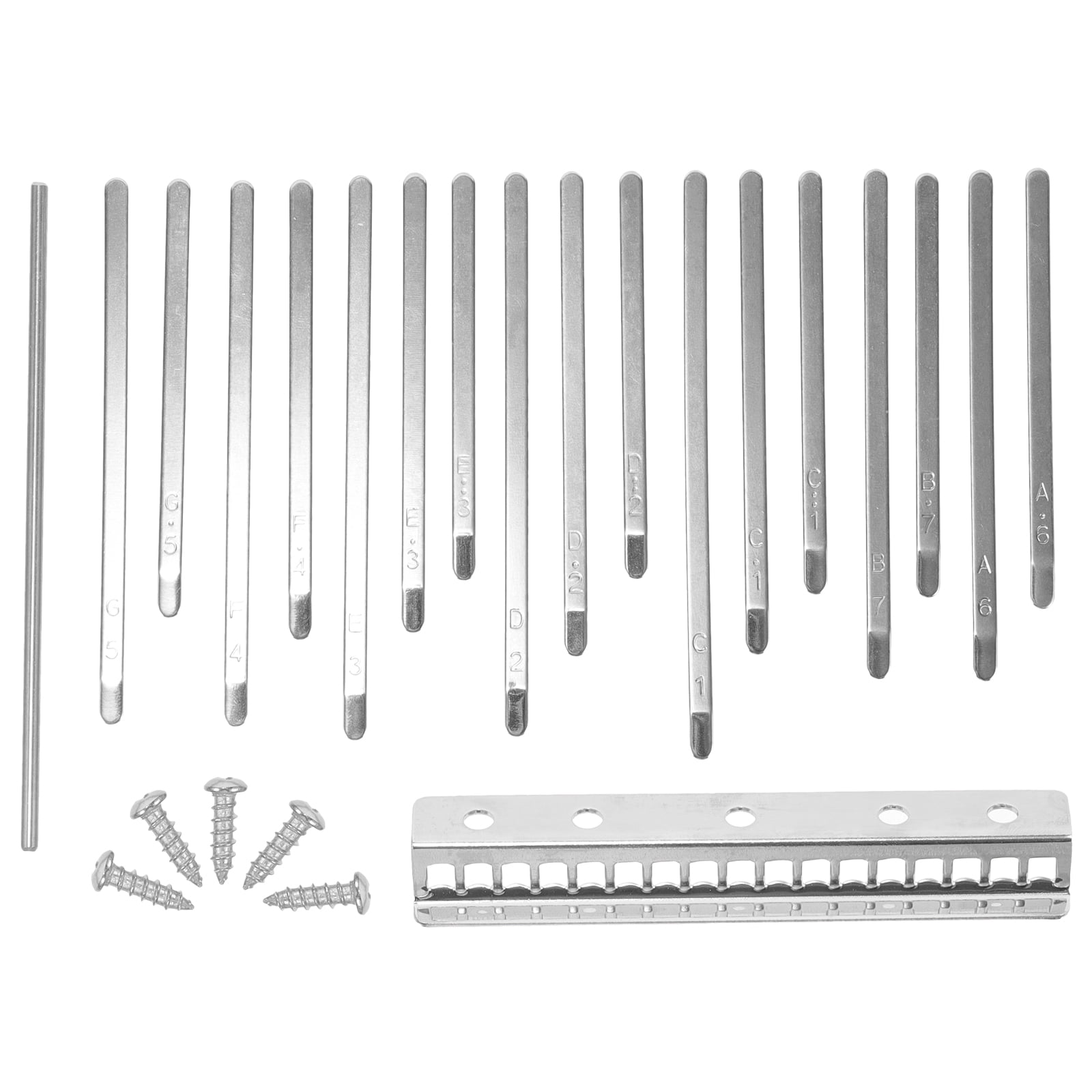 Kalimba Playing Inscribed Keys 17 Tone Thumb Piano Shrapnel Stamped ...