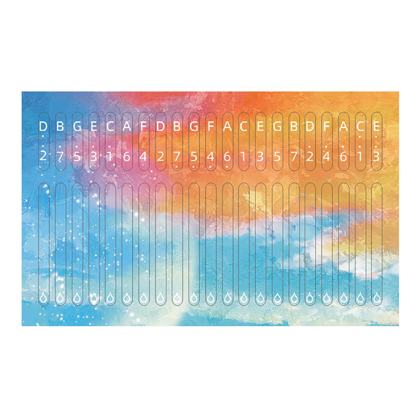 Kalimba Stickers, 21 Keys Thumb Piano Sticker Thumb Piano Decals ...