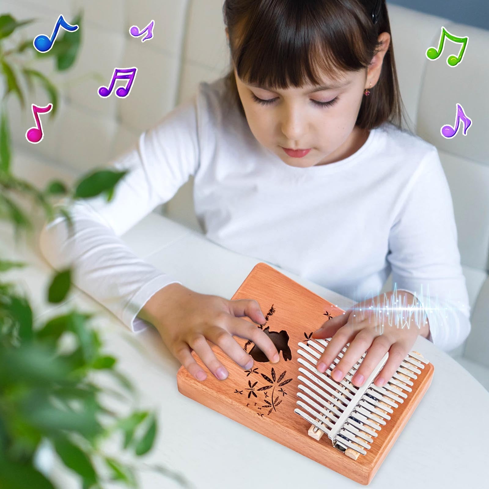 Kalimba Thumb Piano 17Keys Kit Professional Tuned Calimba Portable ...