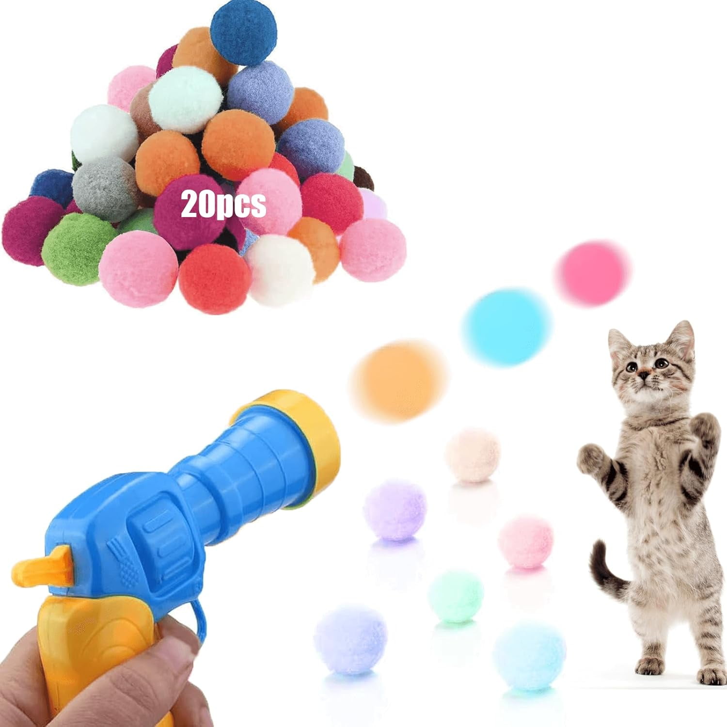 Kalimdor Cat Toy Ball Launcher,Interactive Cat Toys for indoor cats ...