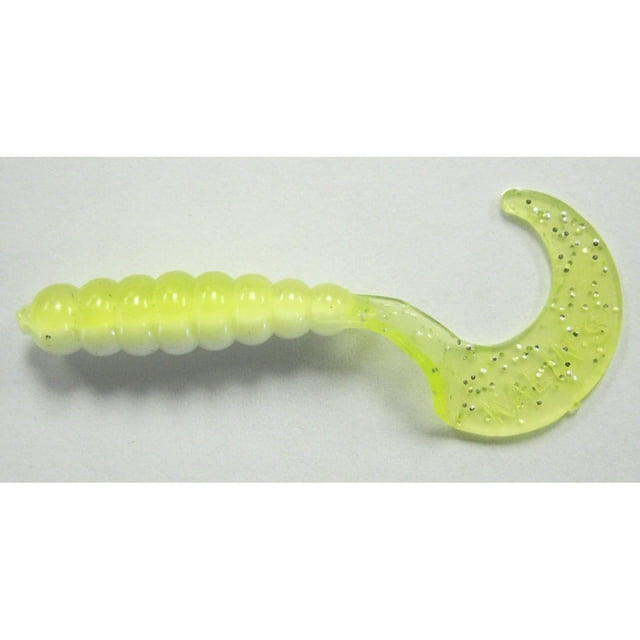 Kalin 2TG10-848 Triple Threat Grub Lure 2 inch Lemon Meringue 10 Pack ...