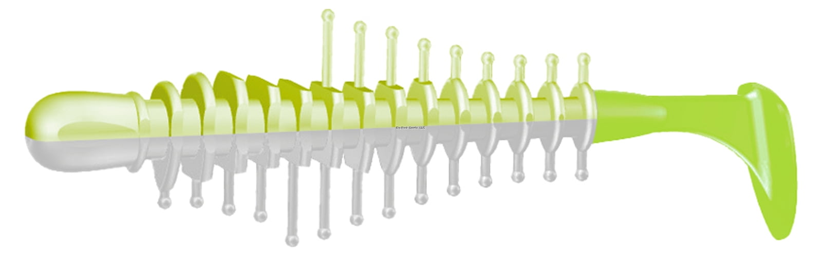 Kalin's Fishing 2.8in Tickle Shad, Acid Rain - Walmart.com