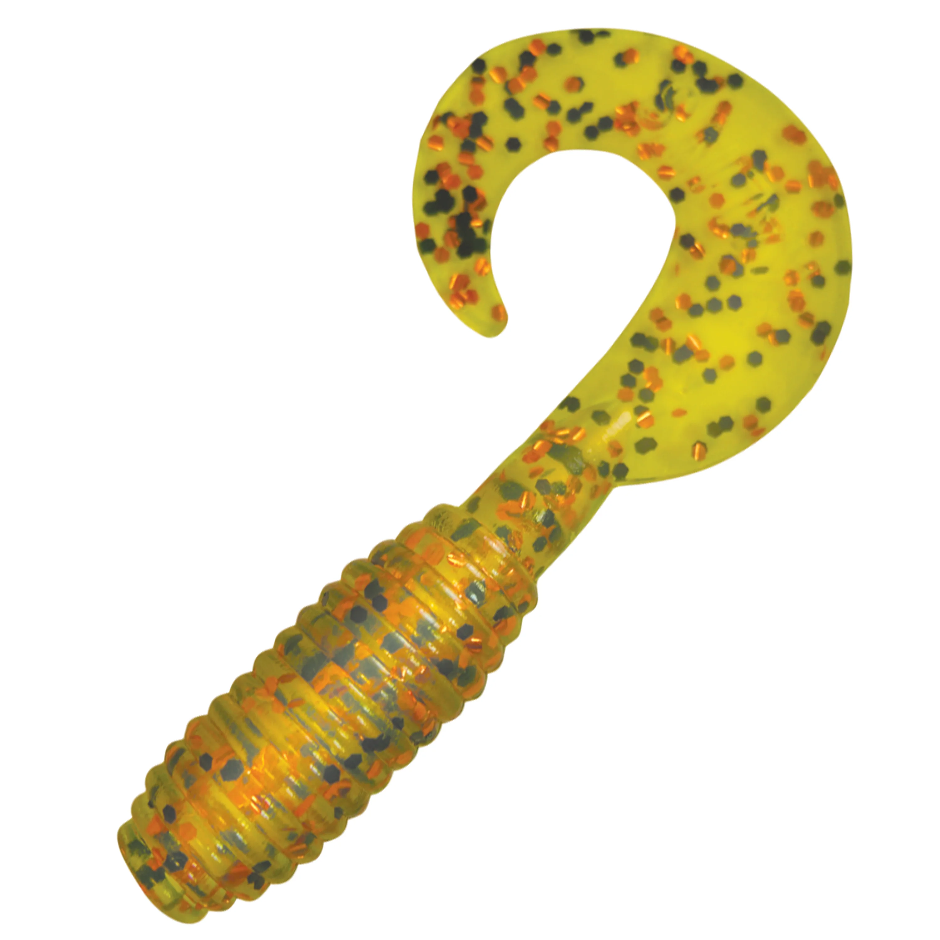 Kalin's Lunker Grub, Soft Plastic Grub 10 pack, Chartreuse Copper Flake ...