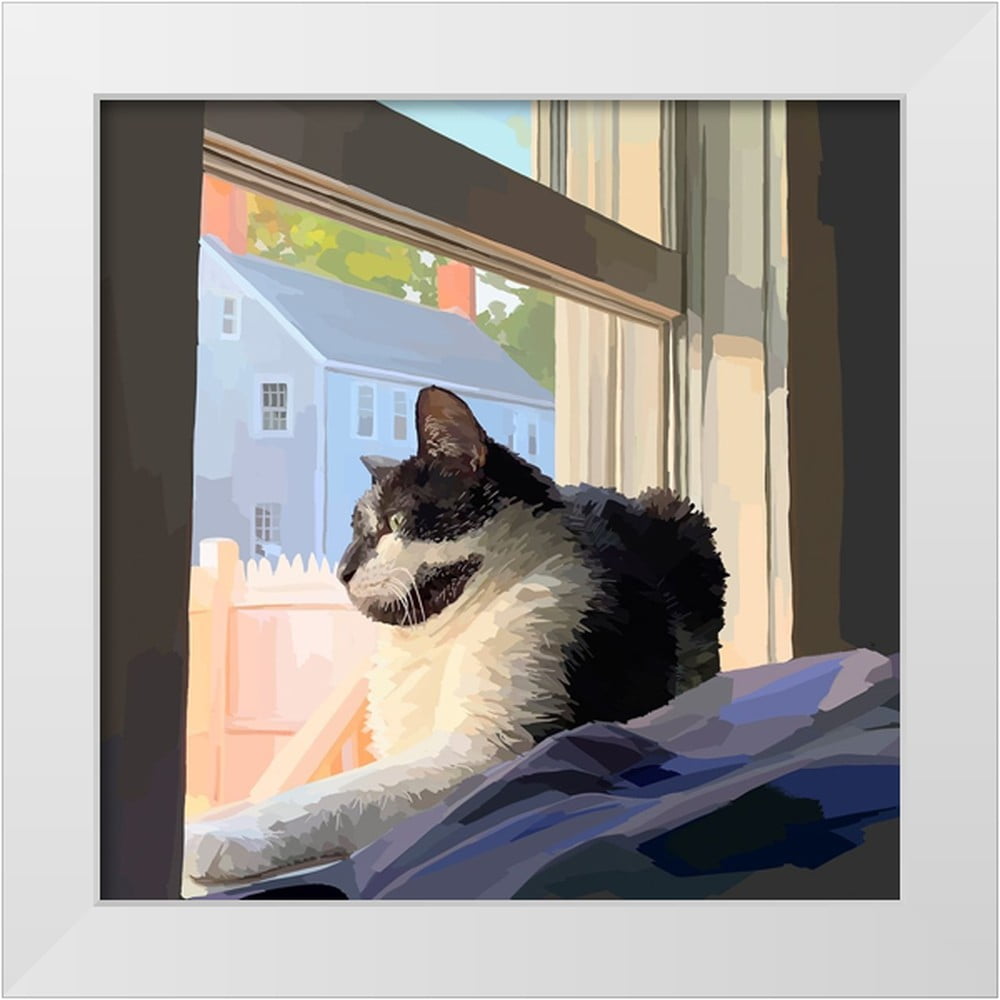 Kalina, Emily 26x26 White Modern Wood Framed Museum Art Print Titled ...