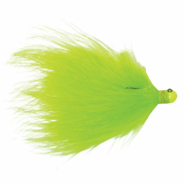 Kalins Marabou Fish Bait Jig - Chartreuse - Walleye & Bass - Walmart.com