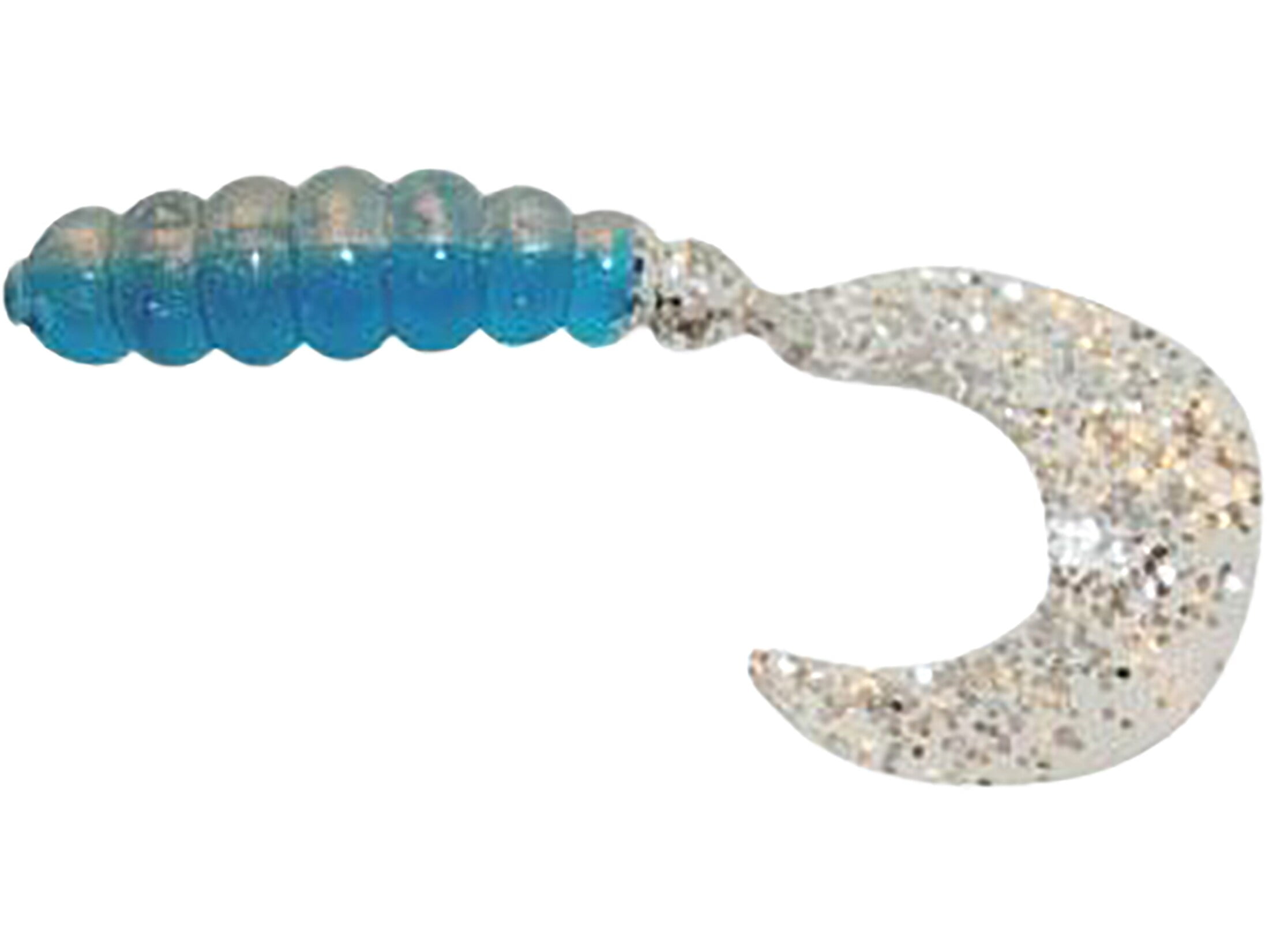 Kalins Triple Threat Grub w/Walleye/Crappie 2 Inch Blue/Silver 10/Pack ...