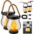 Kaliqo Solar Lantern Outdoor Lights Solar Lantern Waterproof Flickering ...