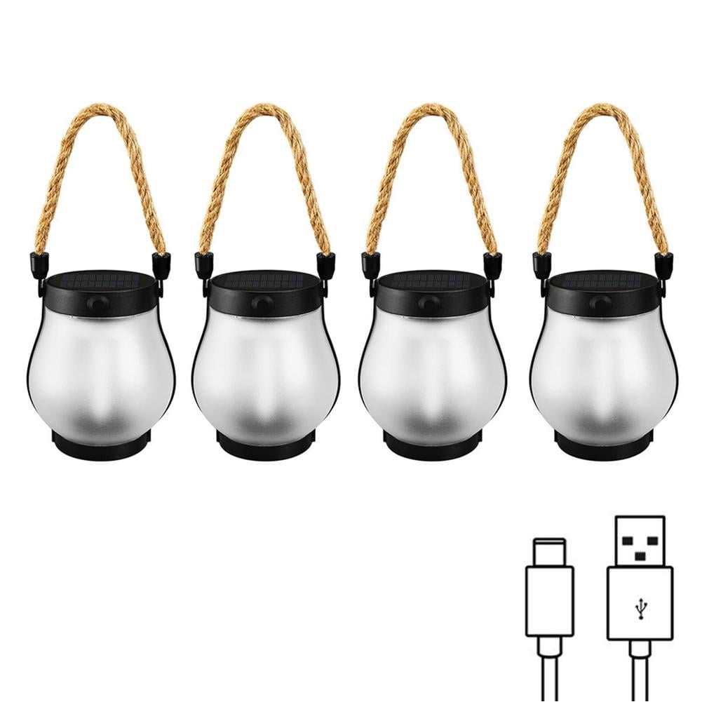 Kaliqo Solar Lantern Outdoor Lights Waterproof, Dancing Flame Solar ...