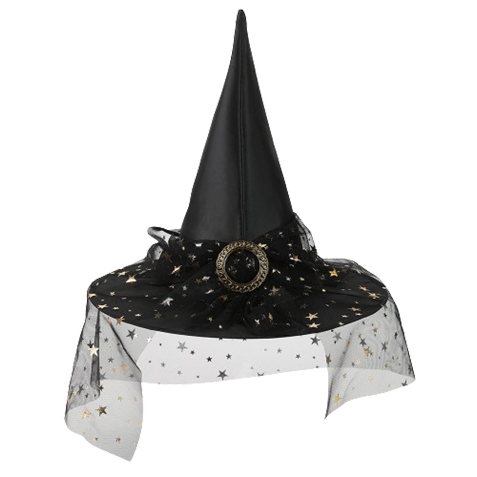 Kaliqueen Halloween Lace Witch Hat for Women Adult Witch Vampire ...