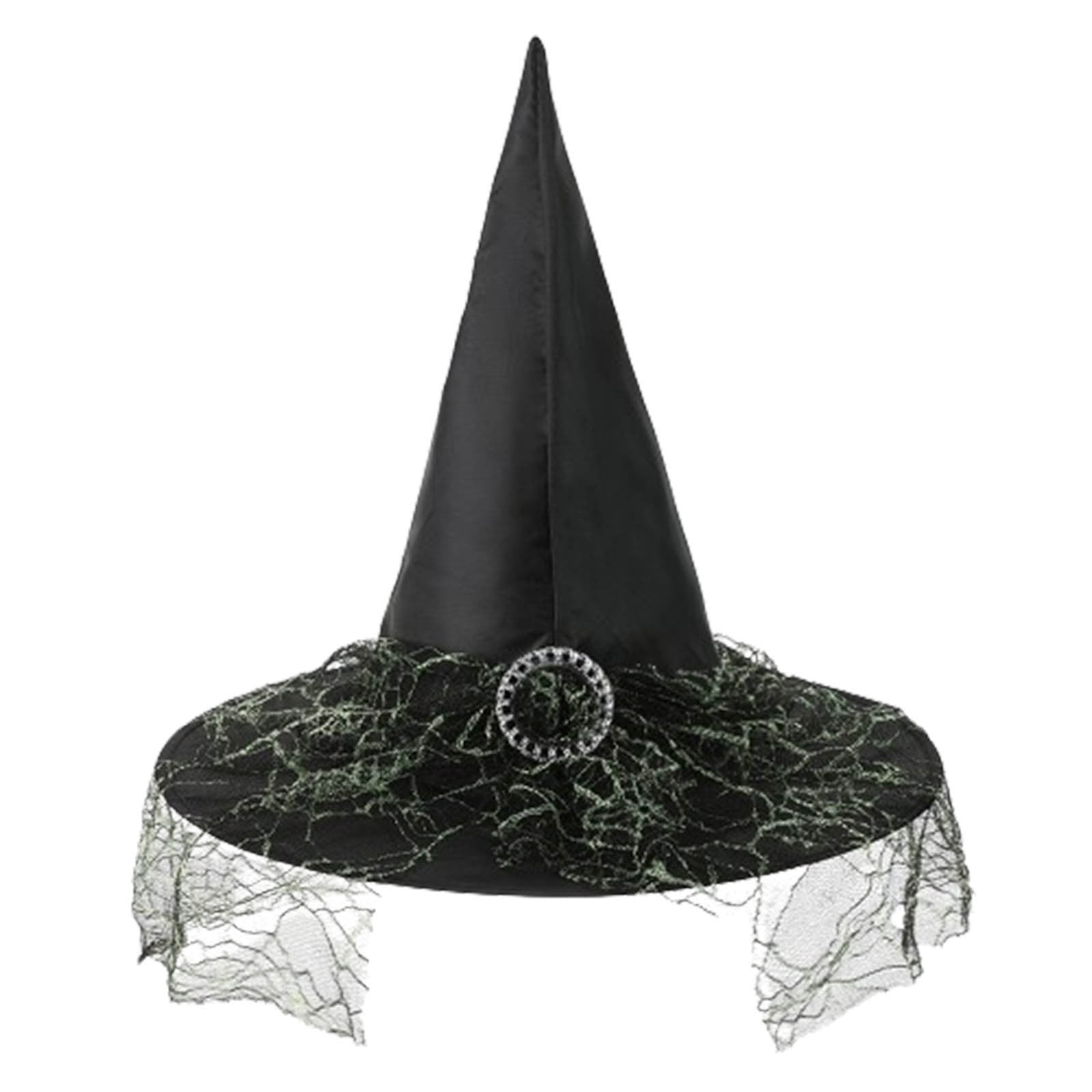 Kaliqueen Halloween Lace Witch Hat for Women Adult Witch Vampire ...