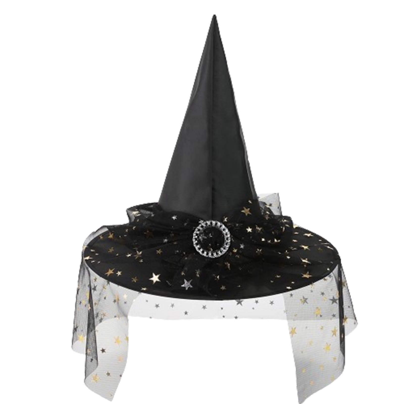 Kaliqueen Halloween Lace Witch Hat for Women Adult Witch Vampire ...