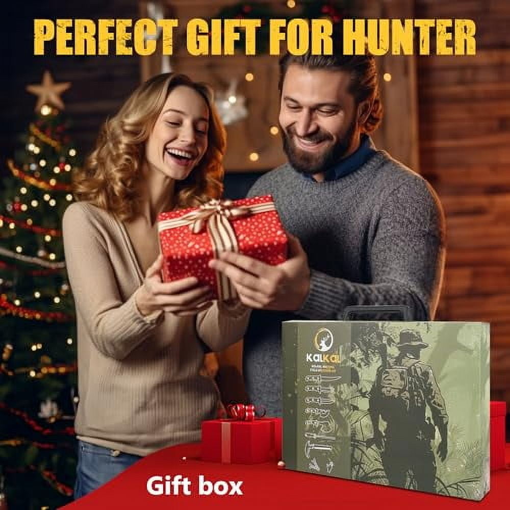 Kalkal 8 Pieces Hunting Knives Sharp Hunting Knife Set, Full Tang ...