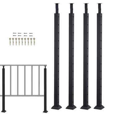 PWTOOL Deck Railing Kit 4PCS Lines Post Railing Post Fixed Top Mount ...