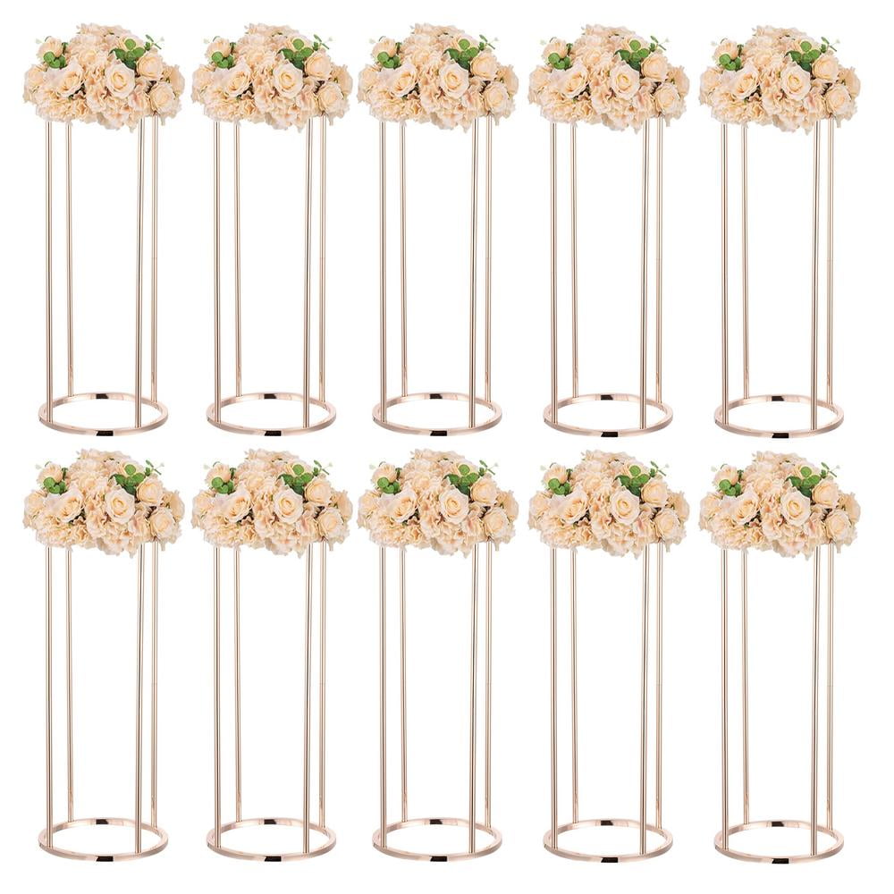 Kalkiam Column Flower Stand Metal Cylinder Vase Wedding Party ...