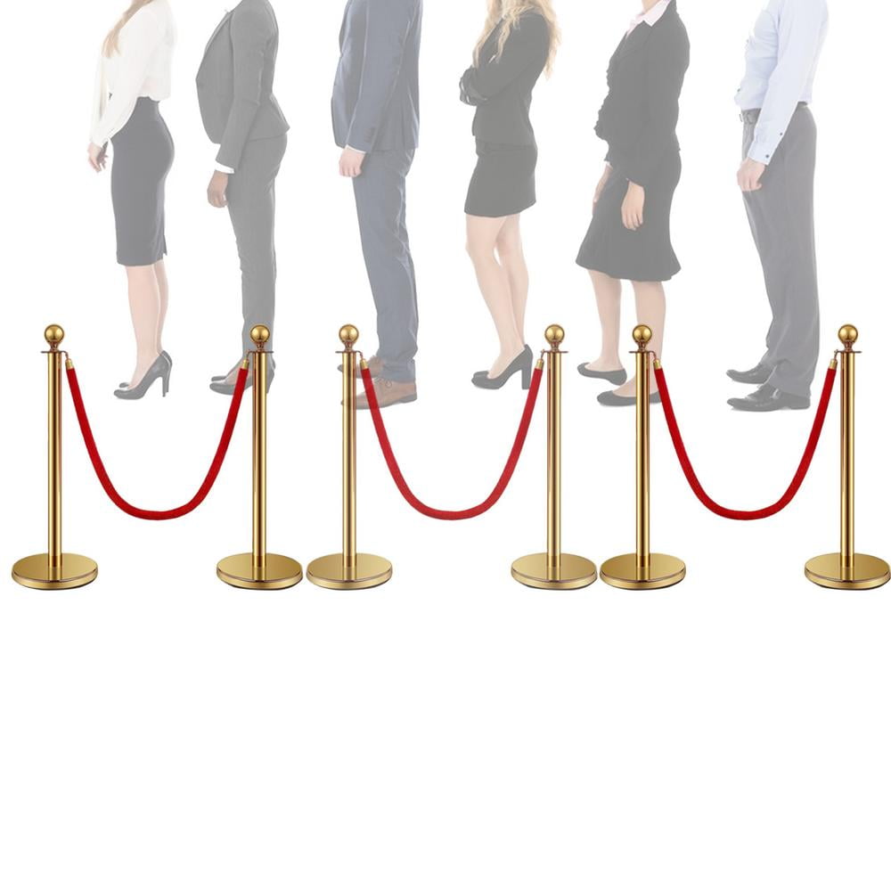 Kalkiam Gold Stanchions Stainless Steel Red Carpet Poles Crowd Control ...