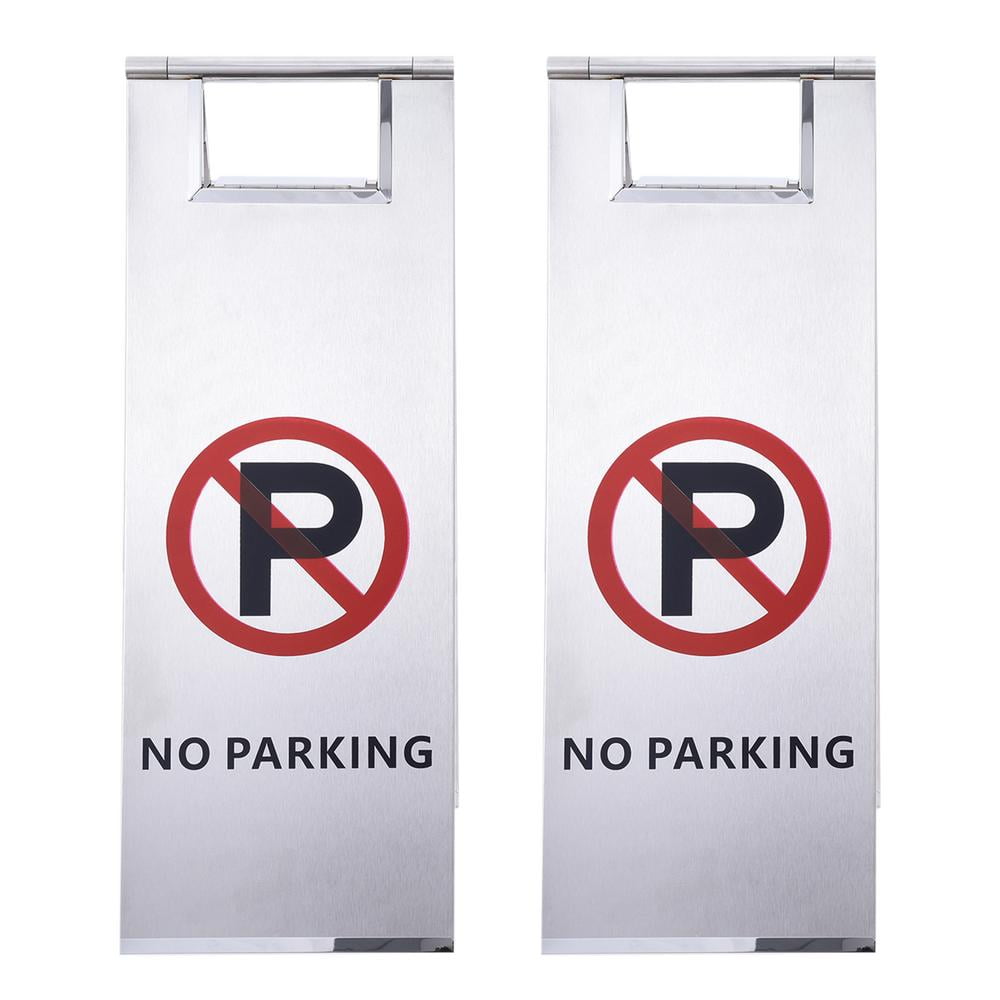 Kalkiam No Parking Signs 2 PCS Stainless Steel No Parking Warning Sign ...