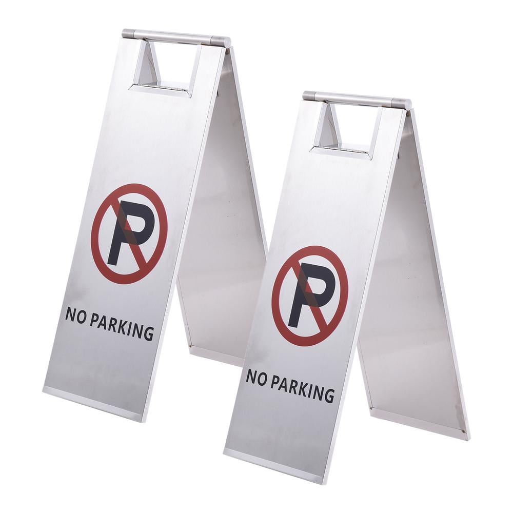 Kalkiam No Parking Signs Foldable Double-Sided Text and Graphics ...