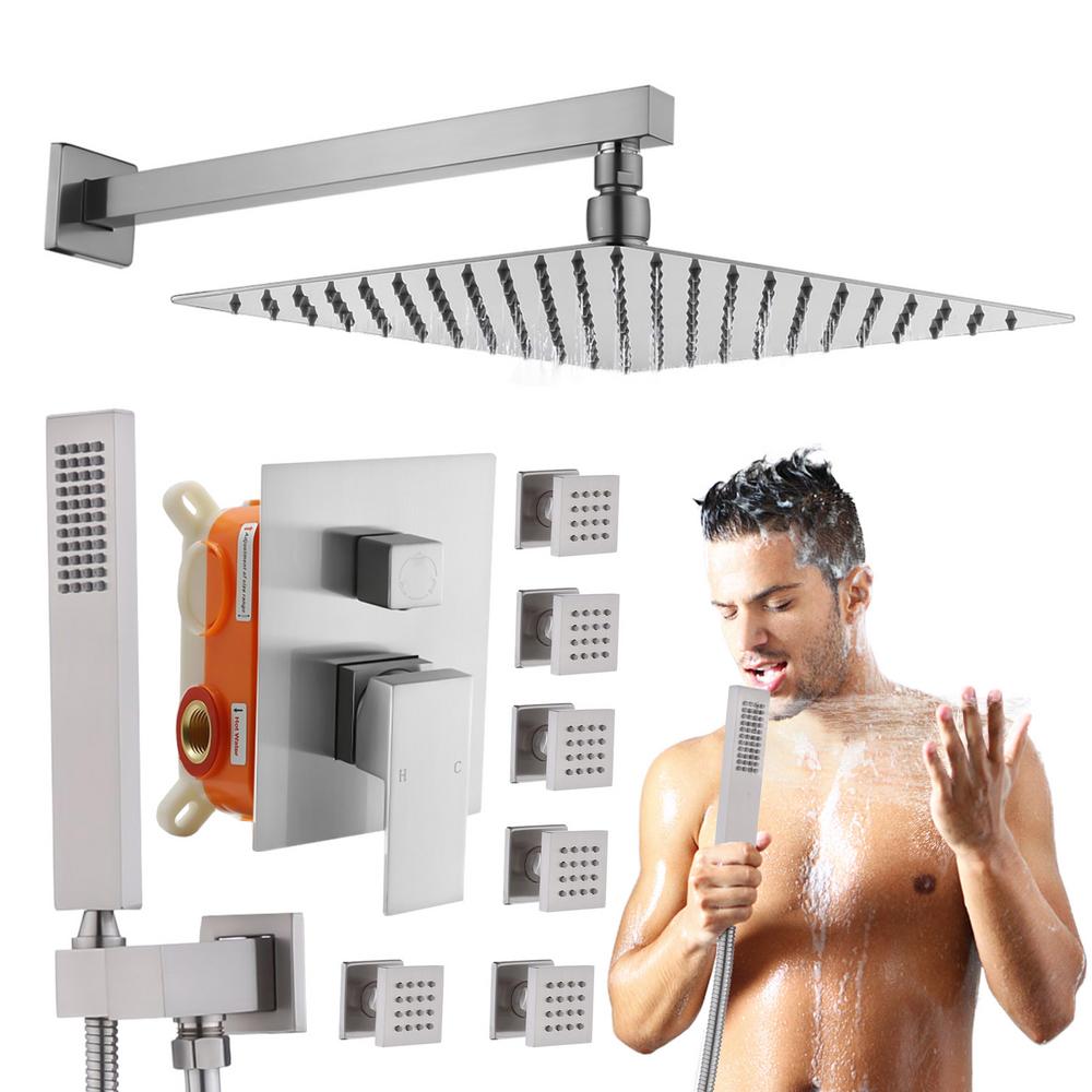 Kalkiam Shower System Set Tub Shower System Faucet Kit Wall Mounted ...