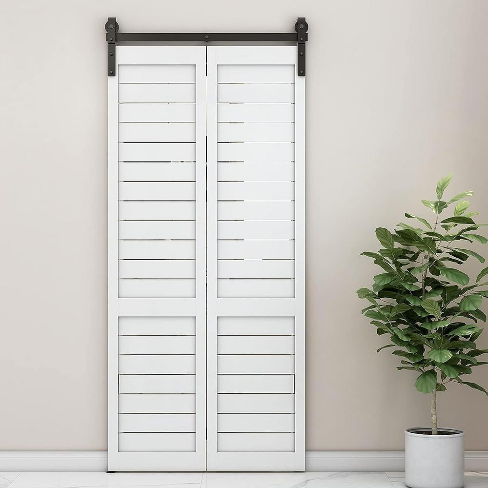 Kalkiam Sliding Door Rail Kit J Shape Carbon Steel Track Kit ...