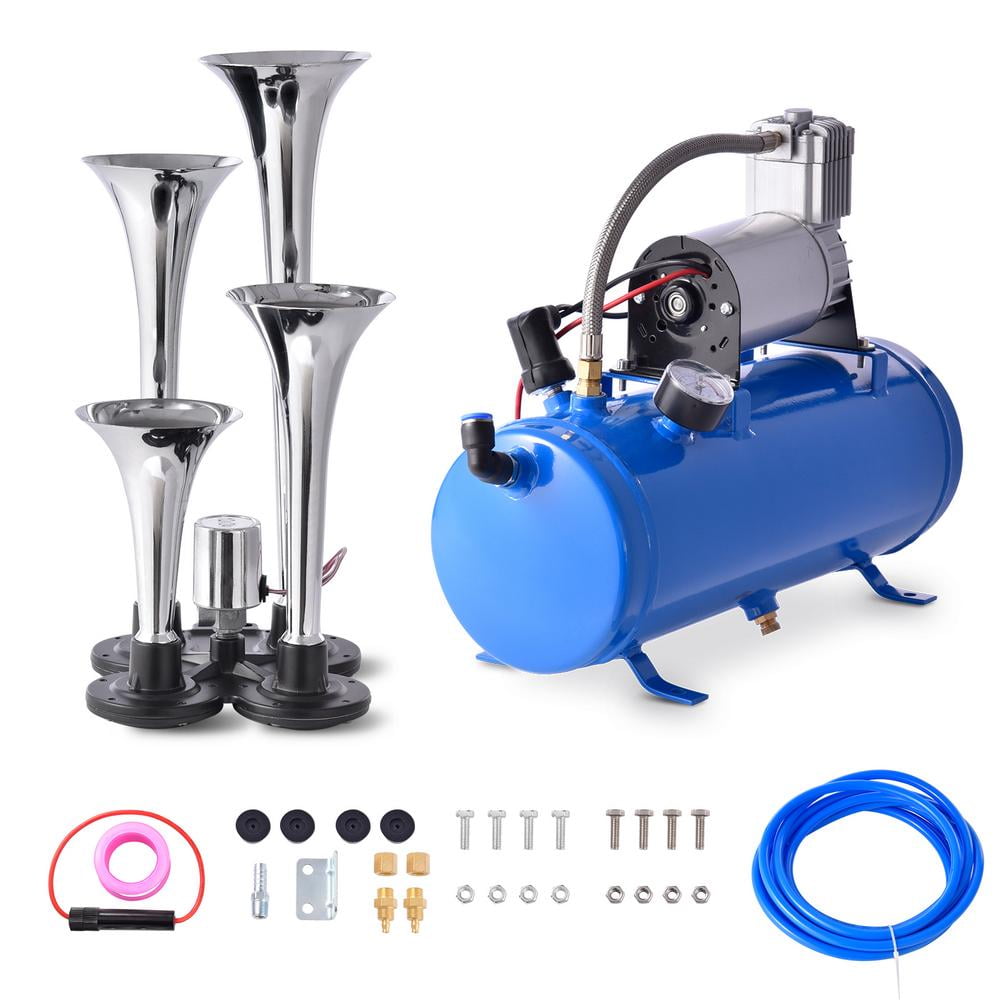 Kalkiam Train Horn Kit for Truck 4 Trumpet Air Horn Kit 150DB Truck Air ...