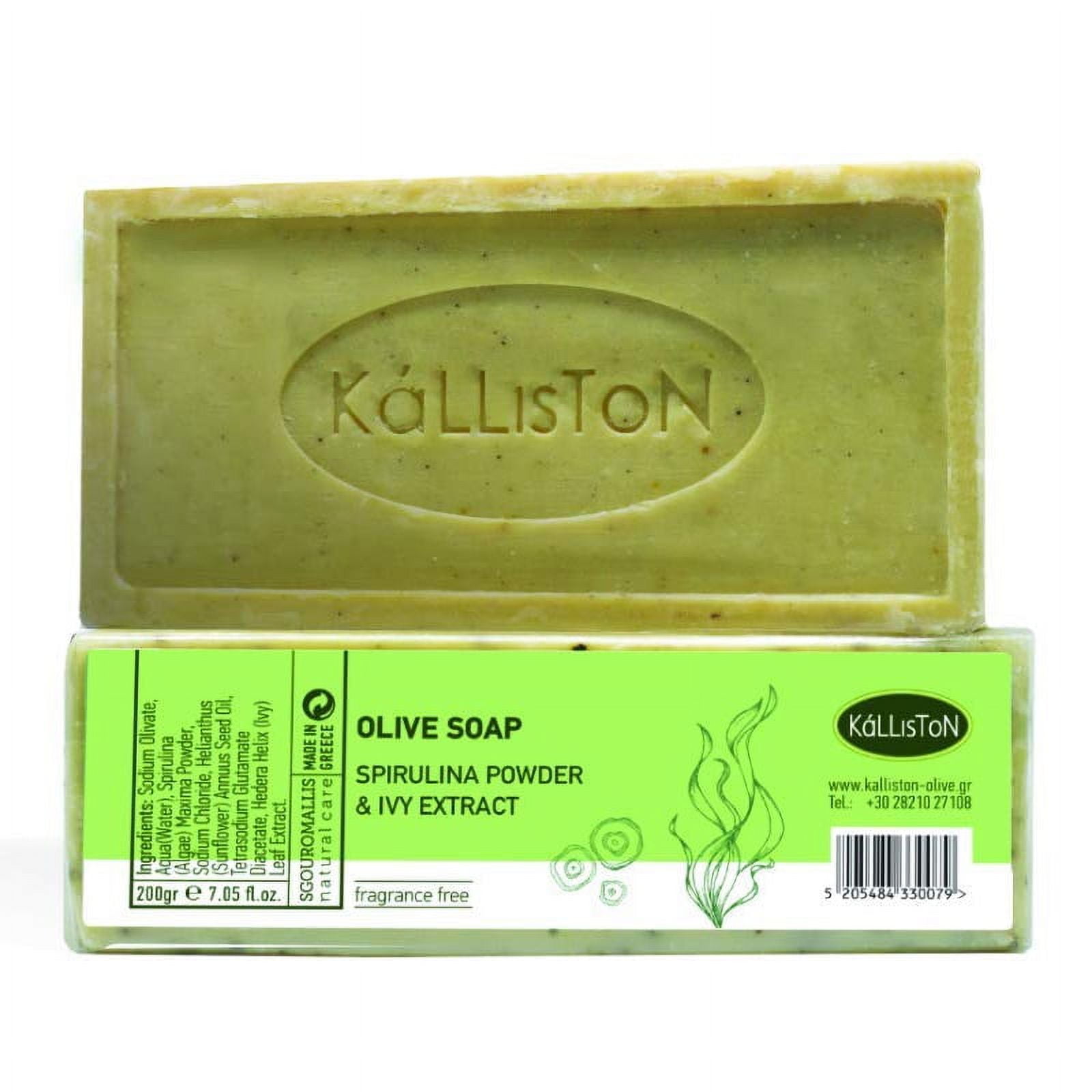 Kalliston | OLIVE SOAP with SPIRULINA POWDER & IVY EXTRACT |Olive Soaps ...