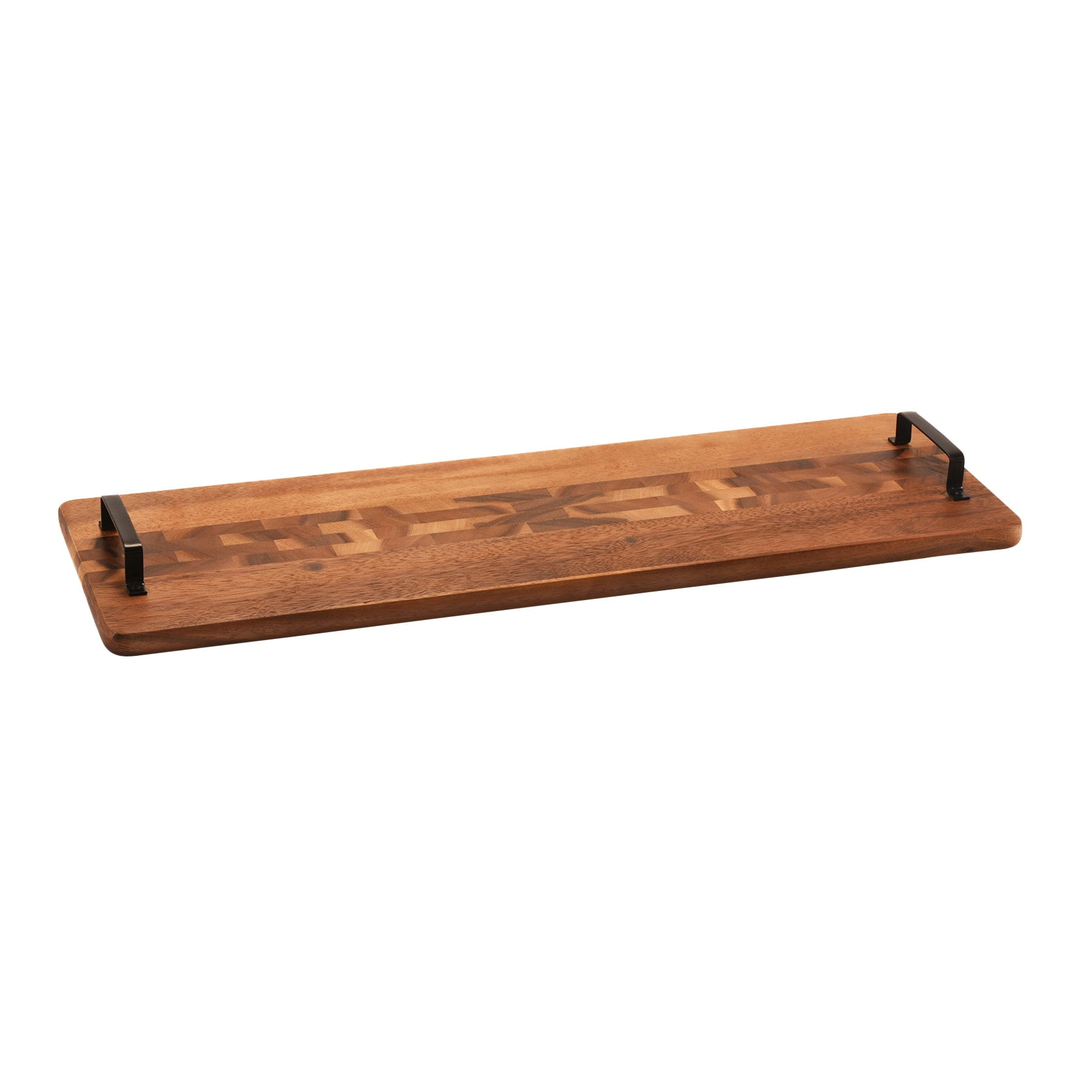 Kalmar Home - Wood Tray w/ Metal Handle - Extra Long - Walmart.com