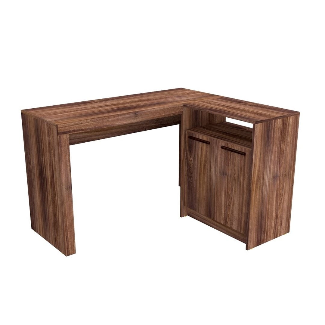 Kalmar L-Shaped Office Desk with Inclusive Cabinet - Walmart.com