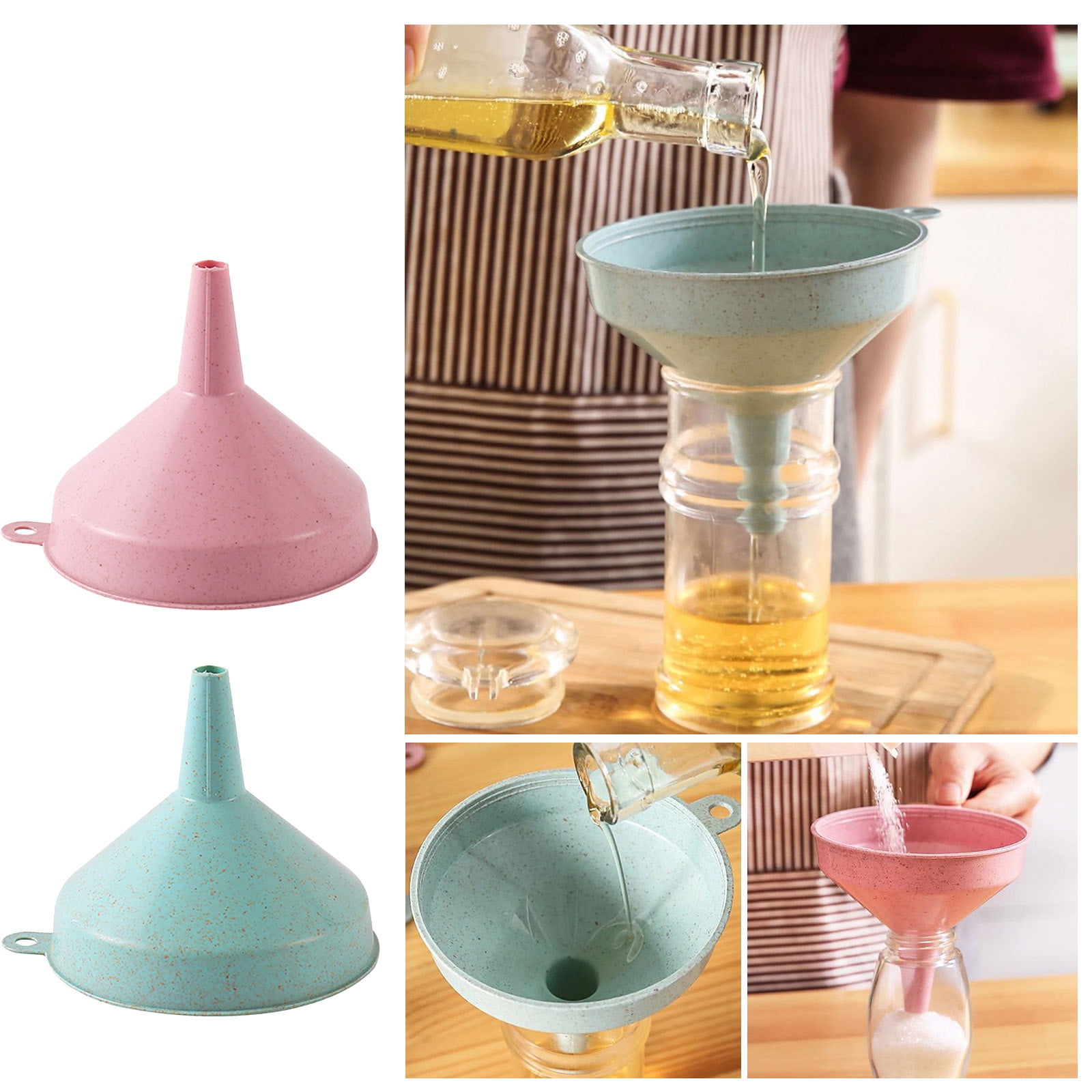 Kaloaede Kitchen Funnel Color Funnel Food Grade PP Plastic Funnels ...