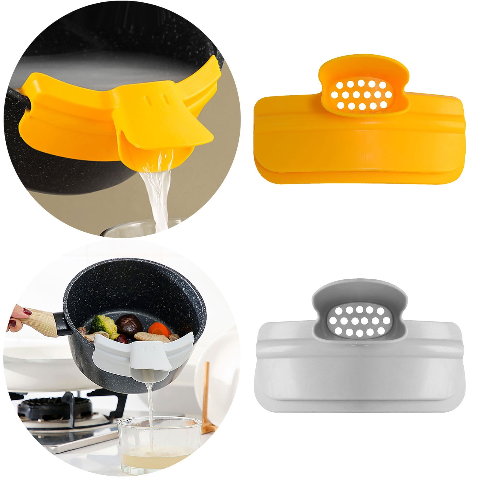 Kaloaede Kitchen Funnel Spill Proof Kitchen Utensils and Pots Round ...