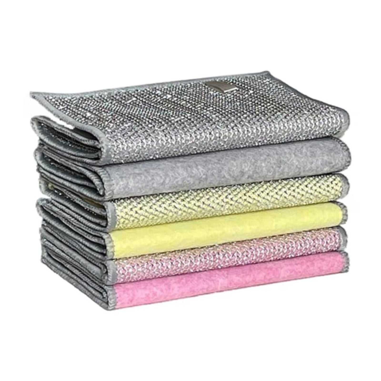 Kaloaede Multipurpose Wire Dishwashing Rags Upgraded Double Layer ...