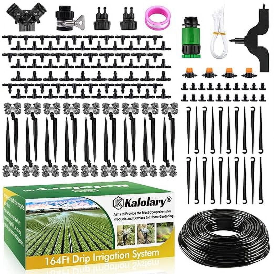 Kalolary 164FT Automatic Drip Irrigation Kit, Micro Garden Watering ...