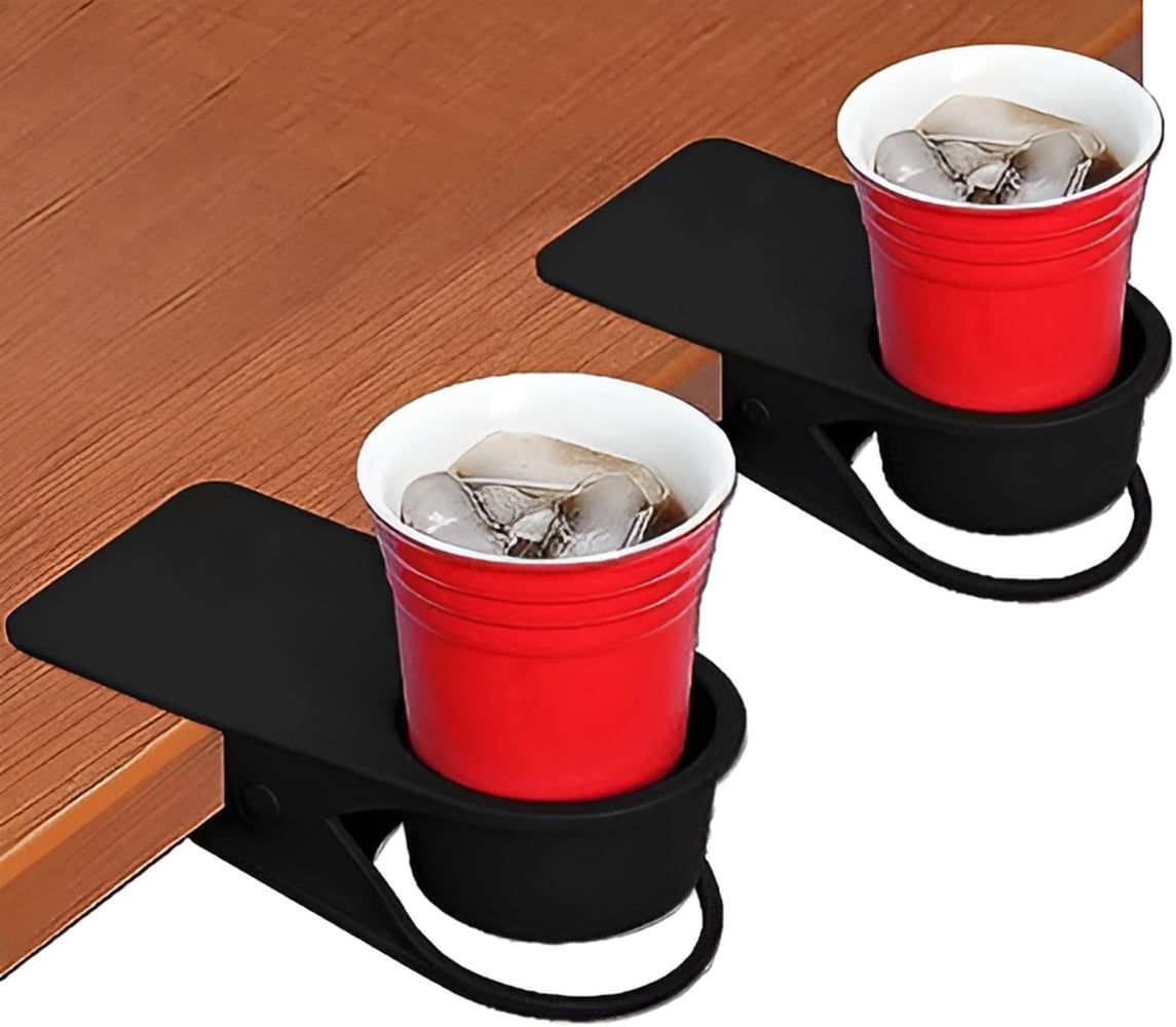 Kalolary 2 Pieces Drinking Cup Holder Clip, Desk Bottle Cup Stand DIY ...