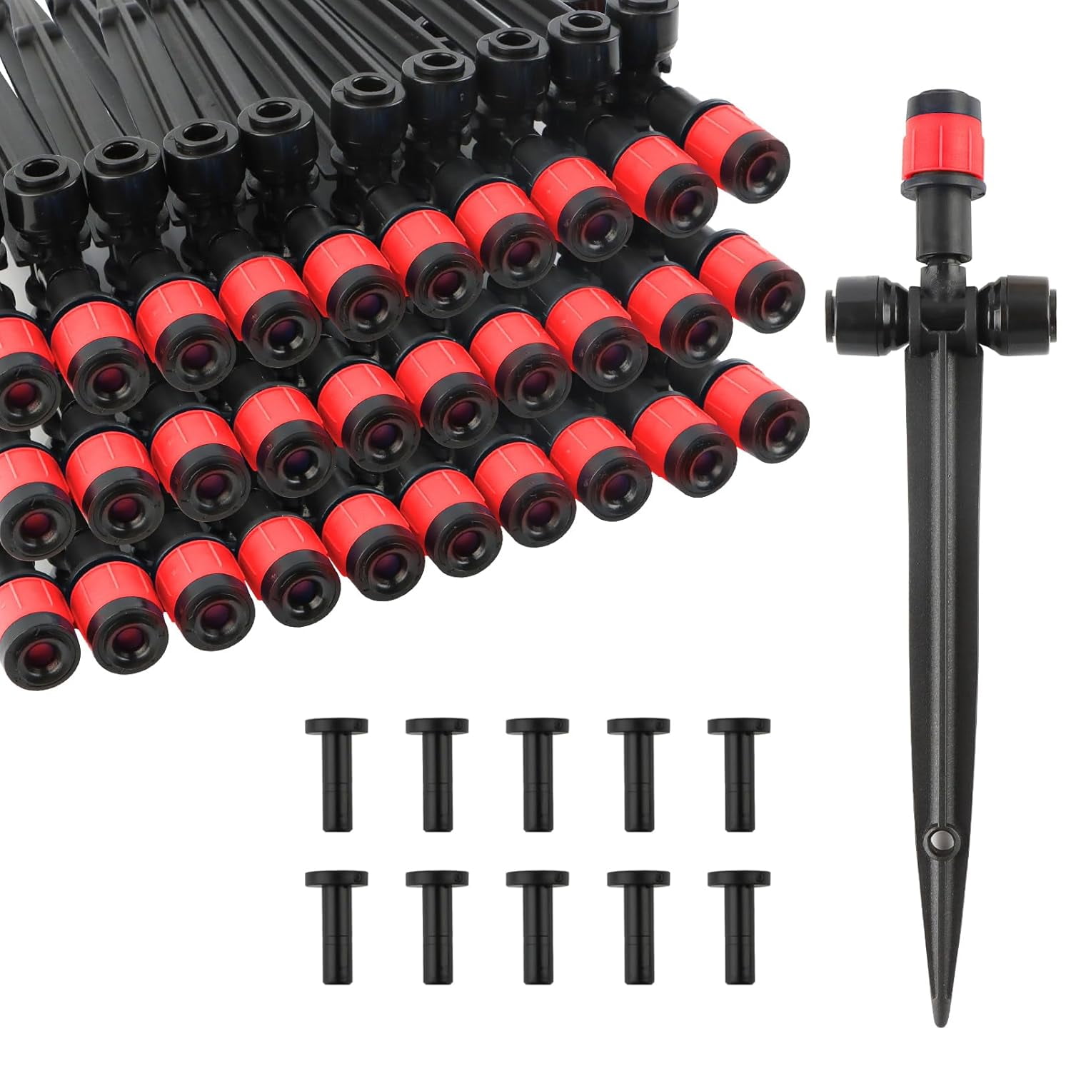 Kalolary 30 Pcs Drip Irrigation Emitters Sprayers for 1/4" Tubing ...