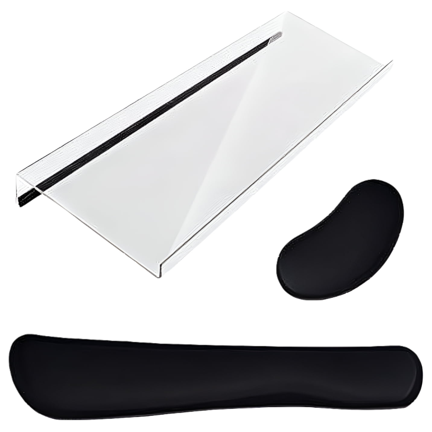 Kalolary 3Pcs Acrylic Keyboard Holder with Ergonomic Wrist Rest Pad Set ...